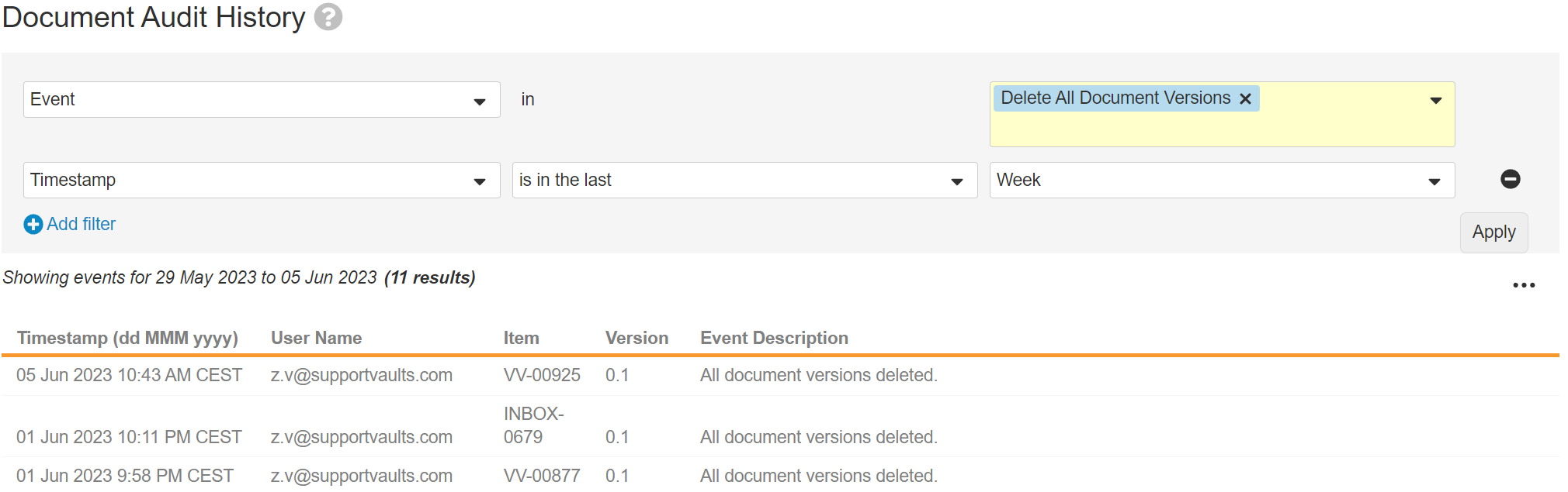 Deleting Documents | Vault Help