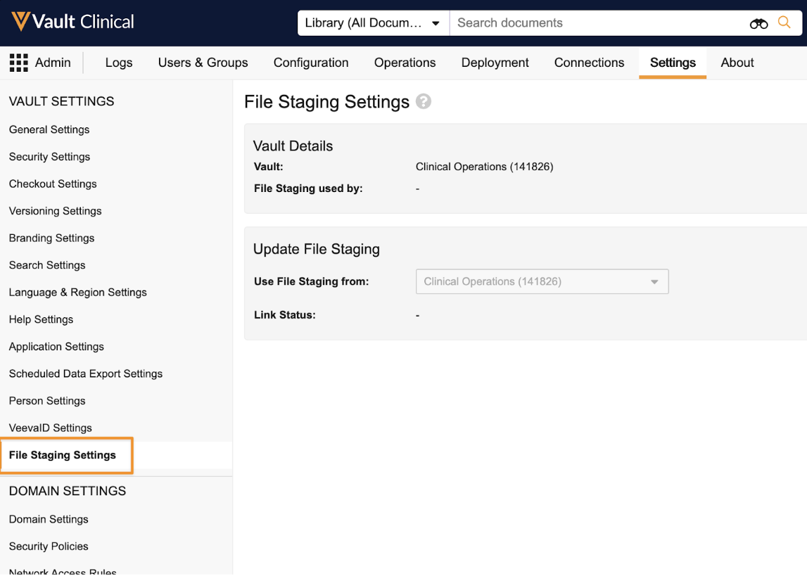 Accessing Your Vault's File Staging Server | Veeva Vault Help