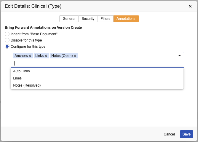 Managing Document & Annotation Settings | Veeva Vault Help